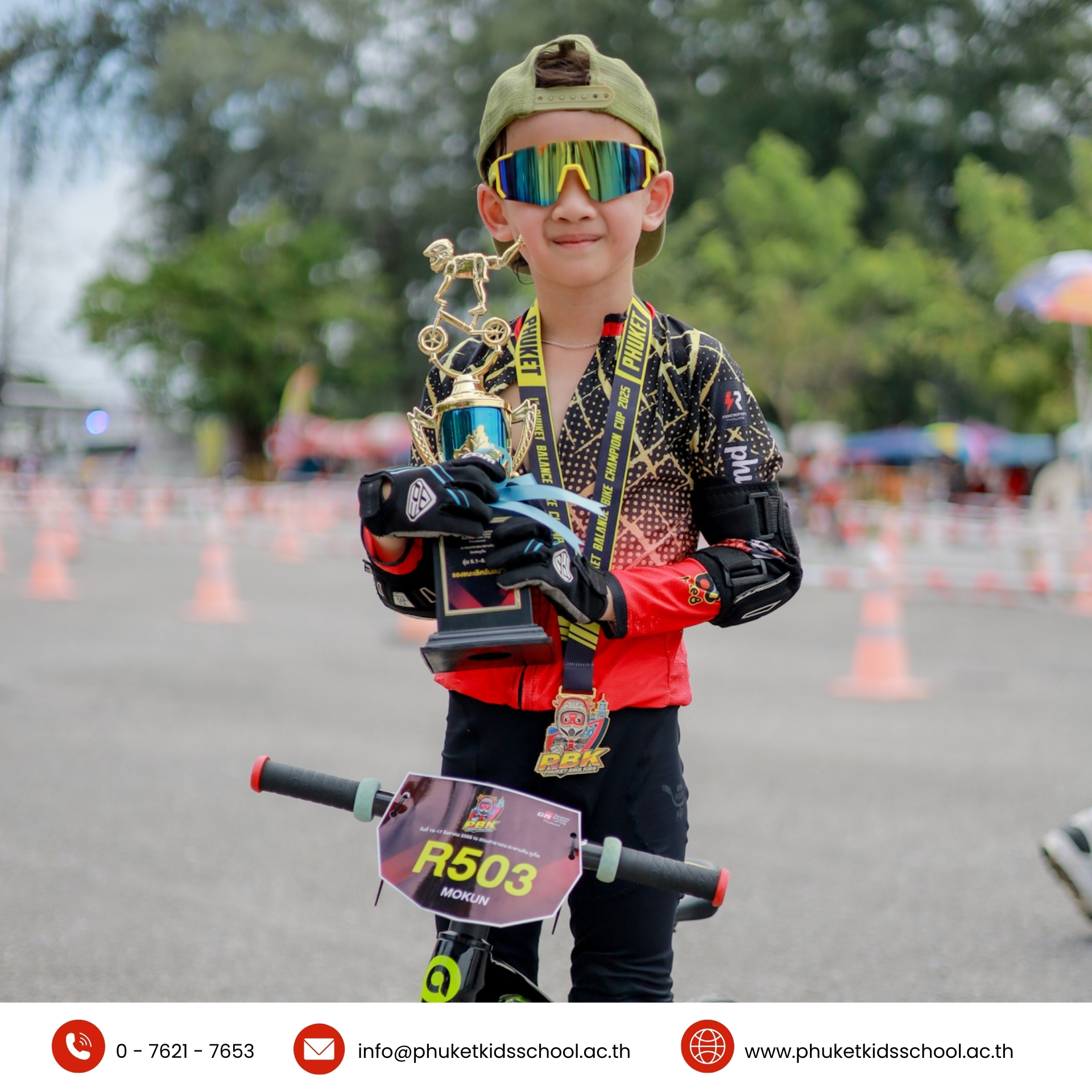 “โมกุน” คว้าถ้วยรางวัลจากการแข่งขันจักรยานขาไถ “TOYOTA GAZOO RACING THAILAND 2025” : โรงเรียน ...